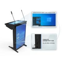 China 15.6-21.5 Inch Dual Screen Digital Podium Windows 11 Interactive Teaching Lectern for Schools for sale