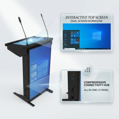 China 55-32 Inch Android 14 Digital Podium Wireless Collaboration Training Center Lectern for sale