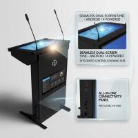 China 55-32 Inch Android 14 Digital Podium Wireless Collaboration Training Center Lectern for sale