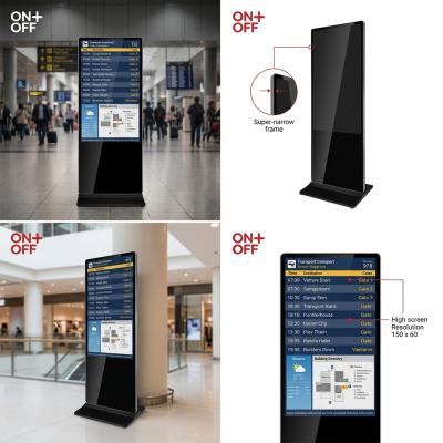 China 55 Inch Vertical Advertising Machine 4K Android Supermarket Promotion Digital Signage Display for sale