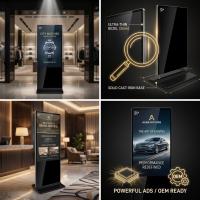 China 32 Inch Vertical Advertising Machine Android Bank Branch Digital Signage Display Board for sale