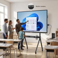China 75 Inch Multi Language Software 4K Interactive Whiteboard QM-75HY Export Market Smart Panel for sale