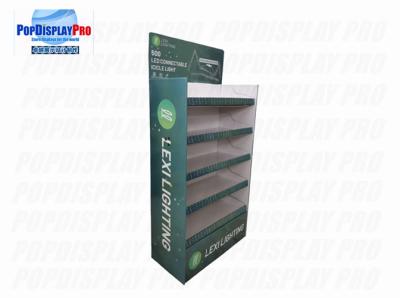 China Custom Cardboard Floor Displays LED Lights Lightweight Paper For Christmas Decoration for sale