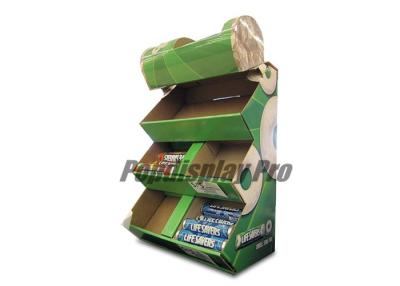 China Degradable Counter Cardboard Retail Display Stands 3 Trays Strong Structure for sale