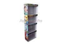 China Strong Beautiful Cardboard POS Displays CMYK Printed With 4 Flat Shelves for sale
