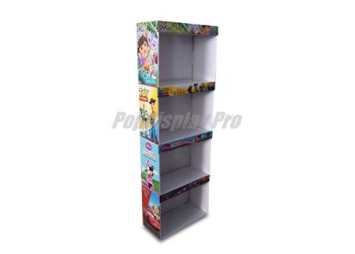 China Strong Beautiful Cardboard POS Displays CMYK Printed With 4 Flat Shelves for sale