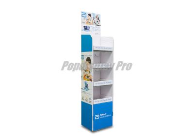 China Light Duty 4 Tier Cardboard Shelf Display , Degradable Cardboard Stands Display for sale