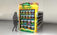 China Foldable End Cap Shelving Eye Catching Promotional Paper Power Wing for sale