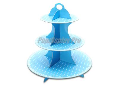 China Eye Catching Cardboard Point Of Sale Counter Display 3 Round Shelf For Lipstick Cosmetics for sale