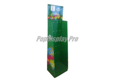 China Temporary Green Floor Cardboard Hook Display Environmental Friendly for sale