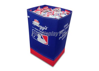 China FMCG Full Color Printed Cardboard Dump Bins Lightweight For Snack Foods for sale
