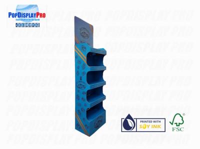 China Impactful Instore Cardboard Food Shelf Displays Floor Freely Standing for sale