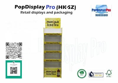 China Paper Retail Cardboard POS Display for Iced Tea Beverage Drinks at Instore Retail for sale