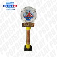 China Large Pole Visual Personalized Shelf Display Stand Life Post Full Color Printed With Metal Base for Pacifico Draft Beer for sale