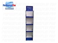 China Heavy-duty 72kgs Loading Capability 4C Printed Bloom Chemist Cardboard Shelf Display for sale