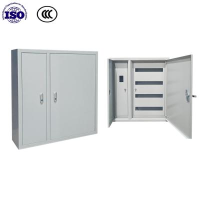 China Recessed Metal Electrical Cabinet 2 Doors Power Distribution Box 400x300x160mm IP65 for sale