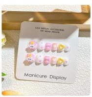 China Square Full Cover Short Press On Nails For Kids Play in Clear Colors OEM Nail Supplies for sale