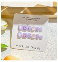 China Square Full Cover Short Press On Nails For Kids Play in Clear Colors OEM Nail Supplies for sale
