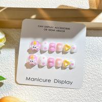 China Square Full Cover Short Press On Nails For Kids Play in Clear Colors OEM Nail Supplies for sale