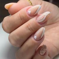 China Acrylic Custom Press On Nails Ballerina Medium Coffin French Tip Manicure Stick On Nails for sale