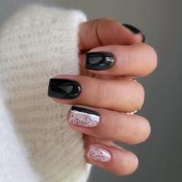 China Acrylic Custom Press On Nails Ballerina Medium Coffin French Tip Manicure Stick On Nails for sale