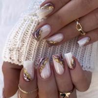 China ABS False Nails French Style Customized Private Label Professional Short Press On Nails for sale