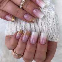 China ABS False Nails French Style Customized Private Label Professional Short Press On Nails for sale