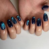 China ABS False Nails Short Artificial Curved Press On Aurora Reusable Time-Saving Solution for sale