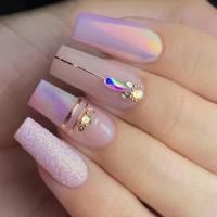 China Full Cover Professional Glossy ABS Plastic Recycled Packaging Press On Nails Custom Design for sale