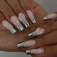 China Full Cover Professional Glossy ABS Plastic Recycled Packaging Press On Nails Custom Design for sale