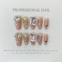 China Fingers Decoration Full Cover Extension False Nail Curved Handmade Press On Nails Soft Gel Long Nail Tips for sale