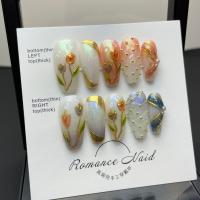 China Fingers Decoration Full Cover Extension False Nail Curved Handmade Press On Nails Soft Gel Long Nail Tips for sale