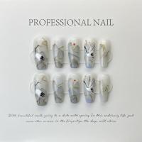 China Fingers Decoration Full Cover Extension False Nail Curved Handmade Press On Nails Soft Gel Long Nail Tips for sale