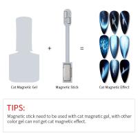 China Magnetized Double-head Nail Magnet Pens with Straight Cat Eye Magnet Stick in 2023 for sale