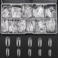 China Clear XS XXS Short Coffin Acrylic Full Cover Soft Gel Nail Tip 500pcs Supplies Salon for sale