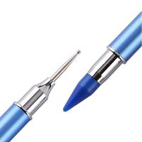 China Custom LOGO Luxury Replacement Wax Tips Dual Ended Nail Art Pen Tools for Rhinestones for sale