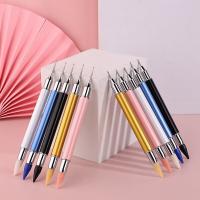 China Acrylic and Metal Dual Ended Stainless Steel Tips Nail Picker Dotting Pen Tool for Crystal for sale