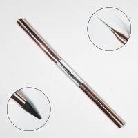 China Acrylic and Metal Dual Ended Rhinestone Crystals Studs Picker Wax Pencil Tool for Nail Art for sale