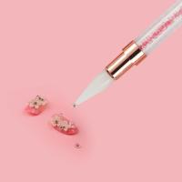 China Acrylic Handle Dual-ended Rhinestone Crystals Studs Picker Wax Pencil for Nail Design for sale