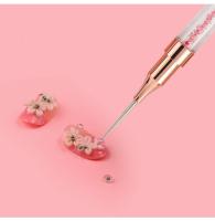 China Acrylic Handle Dual-ended Rhinestone Crystals Studs Picker Wax Pencil for Nail Design for sale