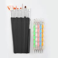 China Acrylic Handle Metal Gel Nail Brush Dotting Pen Nail Art Brush Set for NAIL Versatile for sale