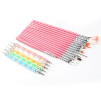 China Acrylic Handle Metal Gel Nail Brush Dotting Pen Nail Art Brush Set for NAIL Versatile for sale