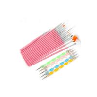 China Acrylic Handle Metal Gel Nail Brush Dotting Pen Nail Art Brush Set for NAIL Versatile for sale
