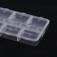 China China Wholesale Nail Art Storage Box 6/12grids Empty Nail Jewelry Decoration Small Plastic Storage Box with Lid for sale