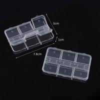 China China Wholesale Nail Art Storage Box 6/12grids Empty Nail Jewelry Decoration Small Plastic Storage Box with Lid for sale