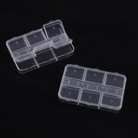 China China Wholesale Nail Art Storage Box 6/12grids Empty Nail Jewelry Decoration Small Plastic Storage Box with Lid for sale