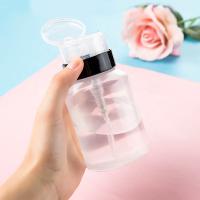 China Hot Sale Nail Art Plastic Nail Polish Remover Bottle With Pump Wholesale Nail Removal Pump Disapenser Bottle for sale