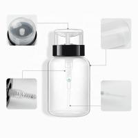 China Hot Sale Nail Art Plastic Nail Polish Remover Bottle With Pump Wholesale Nail Removal Pump Disapenser Bottle for sale