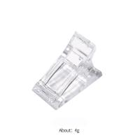 China Approx. 6g Function Clear Nail Clips Plastic Colorful Poly Gel Finger Make-up Fixed Tips for sale