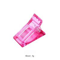 China Approx. 6g Function Clear Nail Clips Plastic Colorful Poly Gel Finger Make-up Fixed Tips for sale